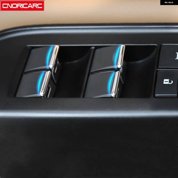 カー スタイリング ウィンドウガラス リフティング ボタン スパンコール デコレーション カバー トリム デカール レクサス ES200 260 300H 2018-2020 カスタム パーツ アクセサリーHign-concerned Ch...