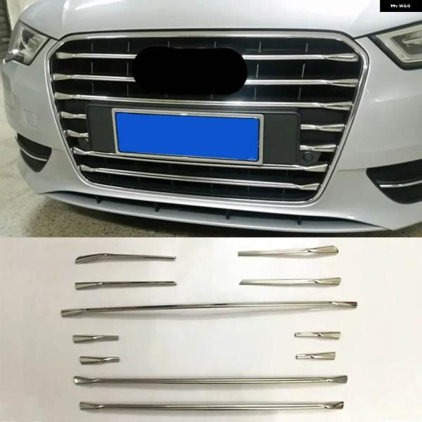 ステンレス フロント バンパー エア グリル 装飾カバー トリム ストリップ アウディ A3 8V ハッチバック スポーツバック2014-2016カー スタイリング カスタム パーツ アクセサリーHign-concerned Chemica...