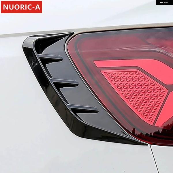 アウディ A4 B9 2020 フロントリア ランプ アイブロウ デコレーション ステッカー カーボンテクスチャ シャークチークベント インテークギャグ トリム カー スタイリング カスタム パーツ アクセサリーHign-concerned...