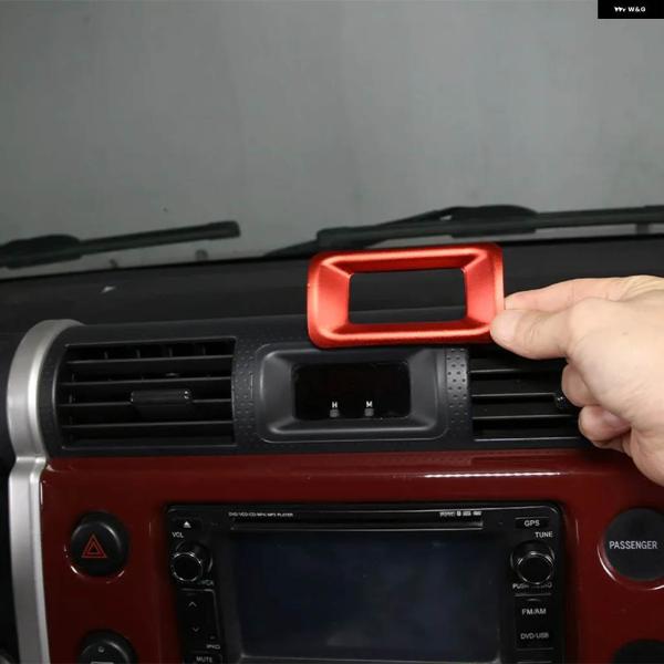 トヨタ FJ クルーザー 2007-21 合金 カーセンター コントロール ダッシュボード センタークロック 装飾 フレーム ステッカー カーアクセサリー カスタム パーツ アクセサリーHign-concerned Chemical:Non...