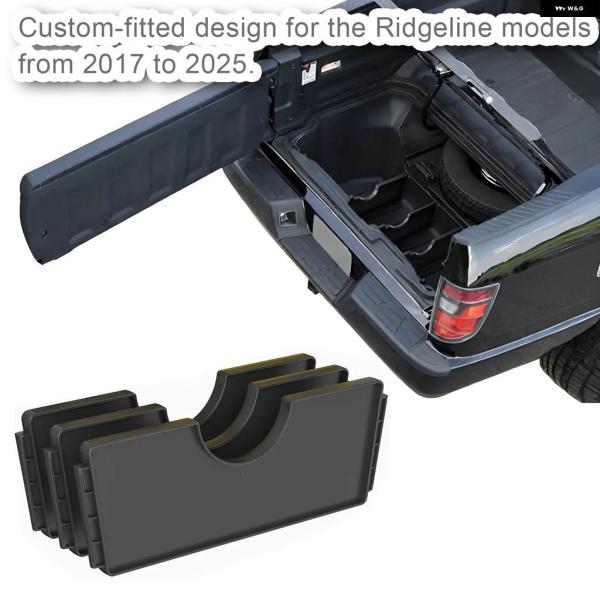 2017-2025 ホンダ リッジライン トラック リア ストレージ ボックス ディバイダー テールゲート ストレージ ディバイダー トランク インベッド ディバイダー トレイ アクセサリー カスタム パーツ アクセサリーProduct s...