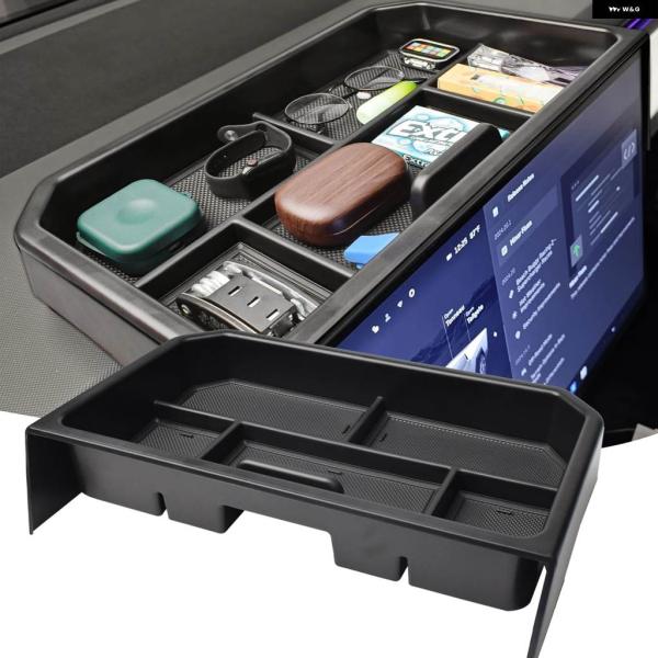 センター コンソール ダッシュボード トレイ 2024 2025 テスラ サイバー トラック 車用 アームレスト 収納 ダッシュボード オーガナイザー 車内アクセサリー カスタム パーツ アクセサリーProduct shape:Rectan...