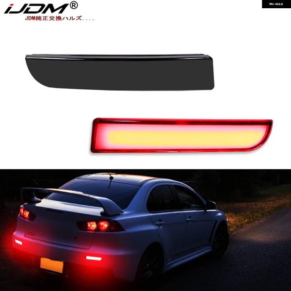 フルLED バンパー リフレクター ライト 三菱 ランサーエボリューションX アウトランダー テール/ブレーキ ウィンカーライト リア フォグランプ カスタム パーツ アクセサリーHign-concerned Chemical:NoneCe...