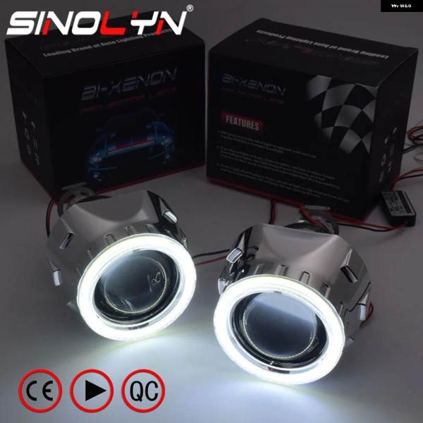 LEDエンジェルデビルアイ ヘッドライト レンズ H4 H7バイ キセノン H1 HIDプロジェクターレンズ 2.5インチデビルアイカーライトアクセサリー カスタム パーツ アクセサリーHign-concerned Chemical:Non...