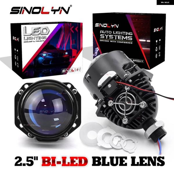 2.5インチ 6000K ブルー BI LED プロジェクターレンズ 13000LUX H7 LED H4 9005 9006 ダイオード カーライト ヘッドライト カーアクセサリー カスタム パーツ アクセサリーHign-concerne...
