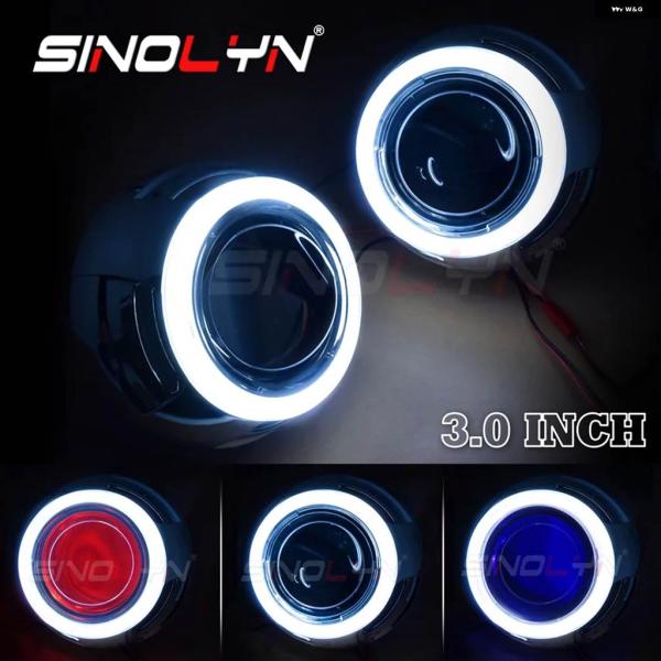 3.0インチ バイ キセノン レンズ エンジェルアイズ H7 H4 ヘッドライト H1 HID プロジェクターレンズ カーライト スタイリング カーアクセサリー チューニング カスタム パーツ アクセサリーHign-concerned Ch...