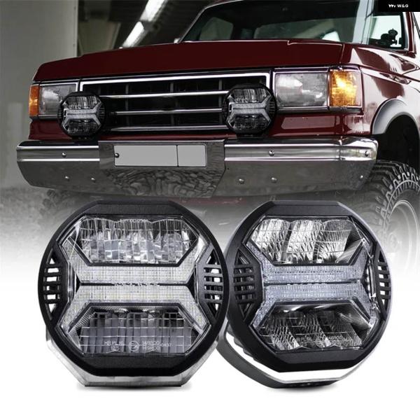 超高輝度LED作業灯バー 車 トラック ピックアップ ボート SUV オフロード ATV オートバイ ホワイト アンバー DRL ドライビング フォグランプ カスタム パーツ アクセサリーHigh-concerned chemical:No...