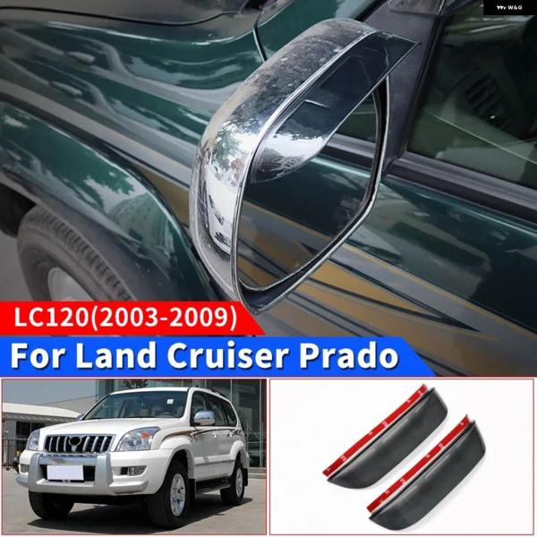 リアビューサイドミラー レインアイブロウ トヨタ ランドクルーザー プラド 120 LC120 FJ120 2003-2009 外装 アクセサリー カスタム パーツ アクセサリーMaterial:Others (fill in by you...
