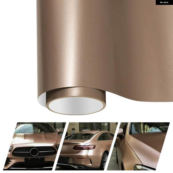 車用PVCラップフィルム マットメタリック ローズゴールドビニールフィルム 車用ビニールラップ DIY 粘着式オート ステッカー 車 バイク コンピュータースキン カスタム パーツ アクセサリーHigh-concerned chemical...