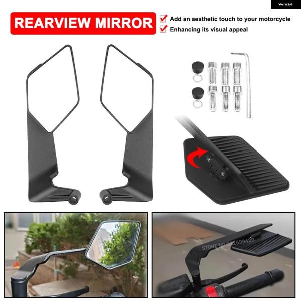 バイク 見えないウィングミラー 汎用 折りたたみ 式 サイドミラー ヤマハ MT03 ホンダ ADV350 ADV NSS 350 XADV750 カスタム パーツ アクセサリーHigh-concerned chemical:NoneIte...