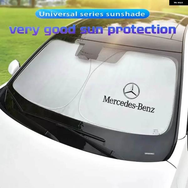 車用 フロントガラス サンシェード バイザーUVカットシールド メルセデス ベンツ AMG W203 W206 W220 W205 W211 W212 GLE GLC GLK GLS W222用 カスタム パーツ アクセサリーHigh-co...