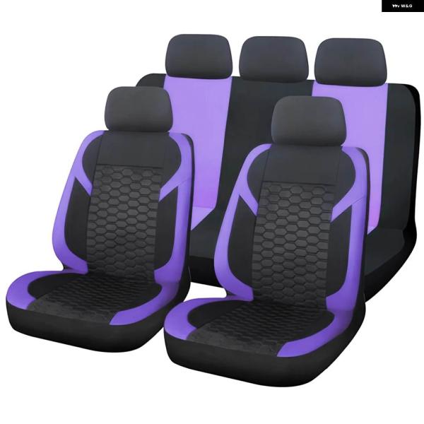 ハニカム刺繍シートカバー 車 SUV トラック バン用 サイズ カーシートカバー インテリア シート クッション カスタム パーツ アクセサリーFilling:spongeTarget Pet:OtherThickness:Standard...