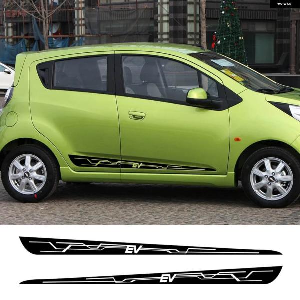 シボレー スパーク EV チューニング スポーツ スタイリング フィルム デカール デコレーション用 2枚セット 車ドアサイド ステッカー カスタム パーツ アクセサリーHigh-concerned chemical:NoneCategor...