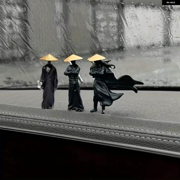 ミニサムライ像3体セット - ダッシュボード やデスク 装飾 に最適 カスタム パーツ アクセサリーHigh-concerned chemical:NoneMain Material:ResinOrigin:Mainland ChinaCN...