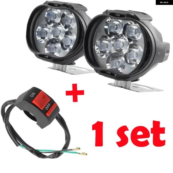 6 LED バイク ヘッドライト ハイネス カスタム車 補助ライト スイッチ MOTO カスタム パーツ アクセサリーHigh-concerned chemical:NoneWattage:15wItem Type:Headlight As...