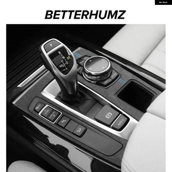 BMW X5 F15 X6 F16用 アルカンターラ製 車内 ギア シフト ノブ パネル トリム フレーム パフォーマンス ステッカー チューニング カスタム パーツ アクセサリーHigh-concerned chemical:NoneSt...