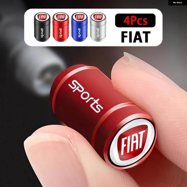 フィアット 500 パルス パンダ ティポ ストラーダ 600 500L モビ ドブロ フルバック フリーモント用 4個車用ホイール タイヤ バルブ キャップ エアステムカバー カスタム パーツ アクセサリーHigh-concerned c...