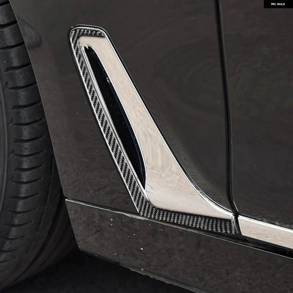 BMW 7シリーズ G11 G12 2015-2022用 カーボンサイドフェンダー エアベント パネル 装飾 カバー 車用 デコレーション ステッカー カスタム パーツ アクセサリーHIGH-CONCERNED CHEMICAL:NONES...