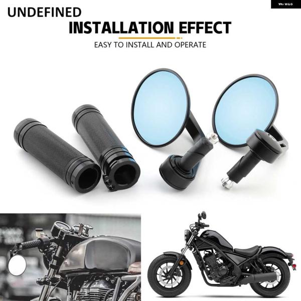 オートバイ バイク ミラー 1インチ 25MM ハンドルバー エンド バックミラー サイドミラー ハンド グリップ ハーレー カワサキ ホンダ スズキ ヤマハ チョッパー カスタム パーツ アクセサリーHign-concerned Chem...