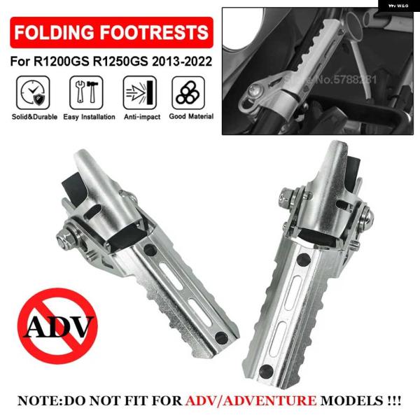 22MM-25MM クランプ フットレスト BMW R1200GS R1250GS GS R1250 R1200 2013-2022 オートバイ バイク フロント ドライバー 折りたたみ 式 フットレスト フットペグ カスタム パーツ アク...