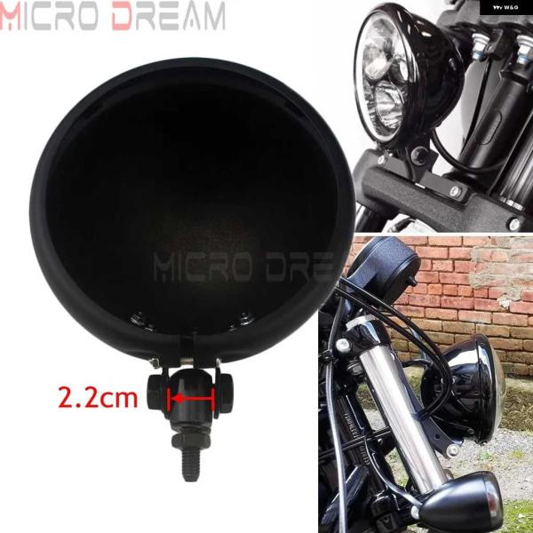 5.75インチ ヘッドライト ハウジング バケットキット ハーレー ダイナ スポーツスター XL1200 XL883 FXD カスタム チョッパー 5-3/4インチ LED ヘッドランプ シェル カスタム パーツ アクセサリーHign-co...