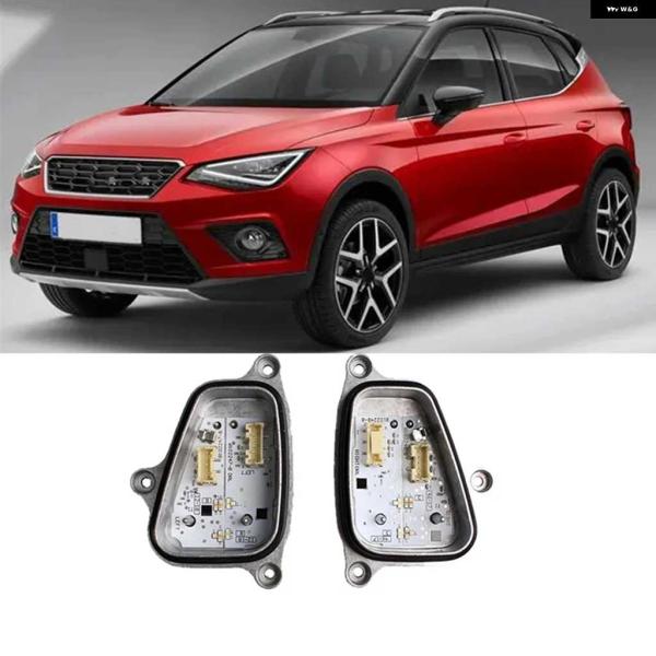 1ペア 車用 ヘッドライト モジュール LED ヒートシンク付き シート ARONA KJ7 2021-2024 6F0941475 6F0941476 DRL 光源 モジュール カスタム パーツ アクセサリーHign-concerned ...