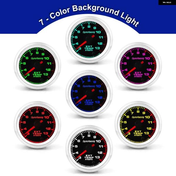 2インチ 52MM 車用高性能排気ガス温度計 300〜1300℃ 7色ポインター EGTゲージメーター ステッピングモーター カスタム パーツ アクセサリーHign-concerned Chemical:NoneBrand Name:Dyn...