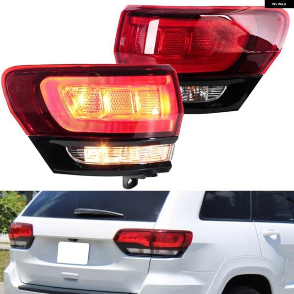 ジープ グランド チェロキー SRT8 2014-2019 車 アウター ブレーキ LED ランプ テールランプ アセンブリ リア テールライト シグナル 68142942AF 68142943AF カスタム パーツ アクセサリーHign-...