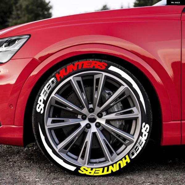 車タイヤ 装飾 ステッカー 3D PVC ホイールレター デカール スピード ハンター ウルフティースブレード スタイリング タイヤ デカール ステッカー カスタム パーツ アクセサリーHigh-concerned chemical:Non...
