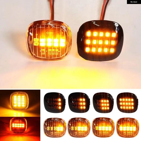 2個LEDダイナミックウィンカーサイド マーカーライト アウディ A3 8L A4 8D A4 S4 B5 A8 D2 1994-2000リピーターランプ インジケーター カスタム パーツ アクセサリーHigh-concerned chem...