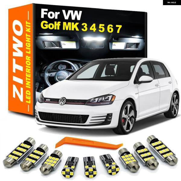 フル LED インテリア フットライト ラゲッジ バルブ キット VW フォルクスワーゲン ゴルフ 3 4 5 6 7 MK3 MK4 MK5 MK6 MK7 1991-2018 カスタム パーツ アクセサリーHigh-concerned ...