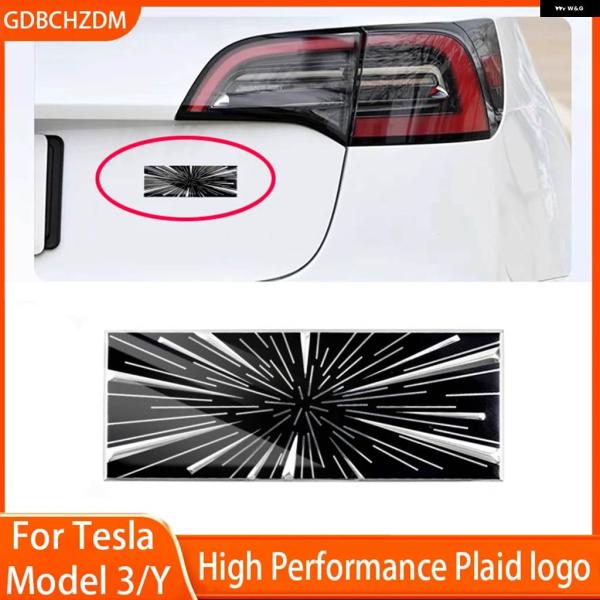 モデルY/3X/Sテールマーク用高性能TESLA PLAID SPACE-TIME TU 装飾 ステッカー カスタム カスタム パーツ アクセサリーHigh-concerned chemical:NoneType:Other 3D Stic...