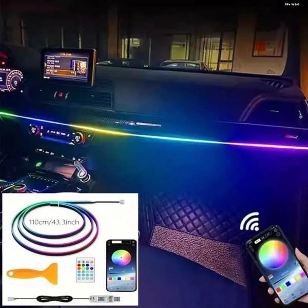 LEDカー インテリア ライト アプリ リモートミュージックシンク RGB 車内 ムードランプ BMW E90 F10 ゴルフ LEDバー カスタム パーツ アクセサリーHigh-concerned chemical:NoneSpecial...