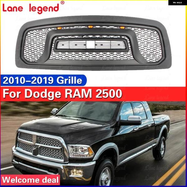 カスタム ラジエーター トリム カバー レーシング グリル フードメッシュ フロント グリル アッパー バンパー グリル DODGE RAM 2500 2010-2019用 カスタム パーツ アクセサリーHigh-concerned che...