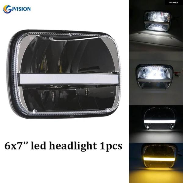 5X7インチ長方形シールドビームLED ヘッドライト ホワイトDRL アンバー ターンシングルライト カワサキ ZRX 11001200用 カスタム パーツ アクセサリーHigh-concerned chemical:NoneWattage...