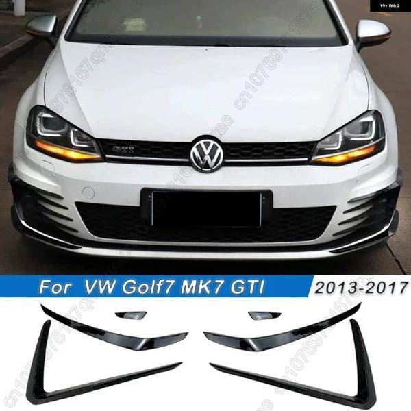 VW GOLF 7 MK7 GTI 2013-2016 車用 フロント バンパー フォグランプ インテーク フレーム グリル スプリッター スポイラー サイド エアベント トリム カスタム パーツ アクセサリーHigh-concerned ...