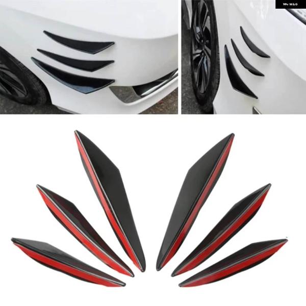 4/6個フロント バンパー 装飾 ディフューザー スプリッタースポイラー パーソナライズミニマリストカー 装飾 カスタム パーツ アクセサリーHigh-concerned chemical:NoneBrand Name:NoEnName_N...