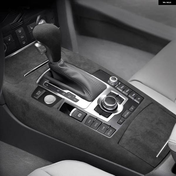 LHD アウディ A6 C6 2005 - 09 20210 2011 オーバーレイ インテリア トリム アームレスト ギア カスタム パーツ アクセサリーHigh-concerned chemical:NoneSticker Placem...