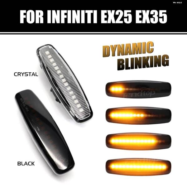 インフィニティ EX25 EX35 EX37 FX35 FX37 G25 G35 Q40 Q60 Q70 QX50 QX70 M25 M37 JX35 ダイナミックウィンカー ライトサイドマーカーランプ カスタム パーツ アクセサリーHig...