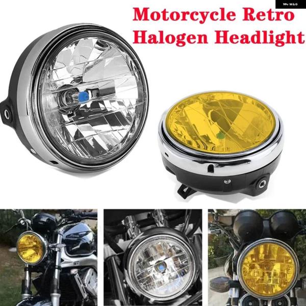 バイク レトロ クリアレンズ ビーム ラウンド ヘッドライト 防水 フロント ヘッドランプ ホンダ CB900 CB400 CB750 CB1300 CB1100 カスタム パーツ アクセサリーHigh-concerned chemical...