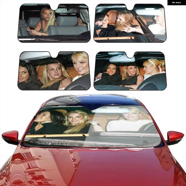 パリス ブリトニー リンゼイ ヒート クール ドライブ サンシェード フロントガラス 紫外線防止 フロントサンシェード 車内冷却 カスタム パーツ アクセサリーProduct application scenarios:OtherCraft...