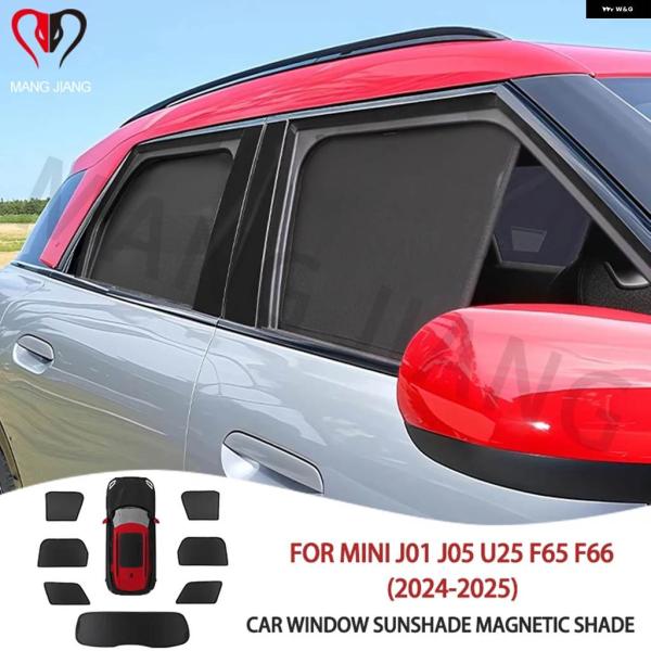 ウィンドウサイドサンシェード メッシュカバー MINI J01 J05 U25 F66 F65 F55 F65 マグネット式サイドシェード バイザー 内装車 カスタム パーツ アクセサリーThickness:ThickProduct app...