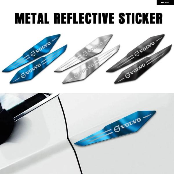 ボルボ RDESIGN T6 AWD C30 C70 S40 S60 S70 S80 XC60 XC90 2個 カー スタイリング デカール 3D 反射メタル ボディ フェンダー バッジ ステッカー カスタム パーツ アクセサリーHigh-...