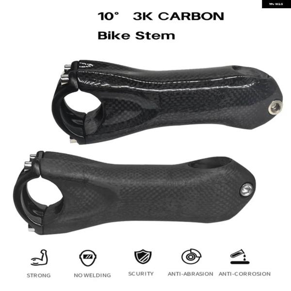 カーボン自転車ステム MTB/ロード自転車 トラック 超軽量カーボンステム ±10度 80-130MM 自転車バー 31.8MM フォーク 28.6MM カスタム パーツ アクセサリーHigh-concerned chemical:None...