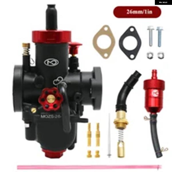 PE 26/28 オートバイ キャブレター 80CC-250CC ブラックフランジ キャブレター インナー GY6 ピット バイク ピート 自転車 モペット カスタム パーツ アクセサリーHigh-concerned chemical:No...