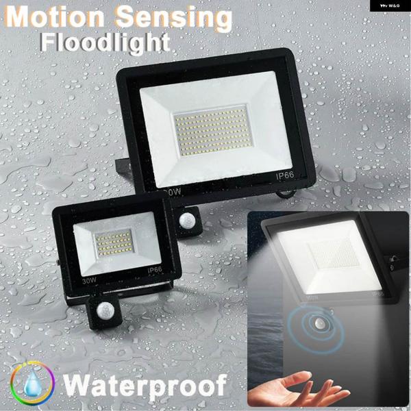 LED投光器 屋外 IP66 防水 モーションセンサー パスライト スポットライト 220V 10W 20W 30W 50W 100W ガーデンポーチ コートヤードランプ カスタム パーツ アクセサリーLuminous Flux:&amp;...