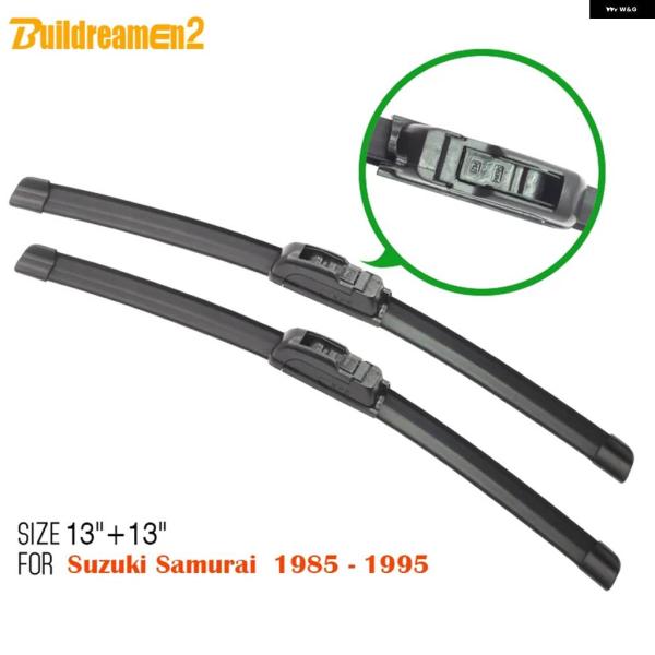 車用 ブラケット レス ソフトラバー ワイパー ブレード 1ペア 車両 フロントガラス ワイパー SAMURAI 1985-1995 カスタム パーツ アクセサリーHigh-concerned chemical:NonePlacement:...