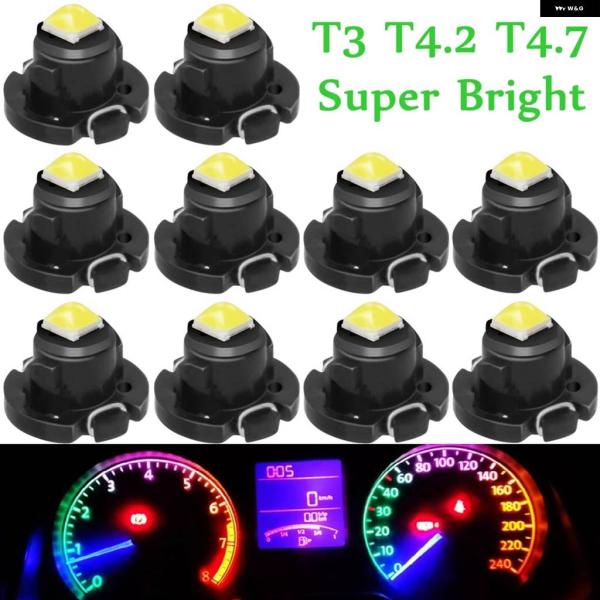 10個 T3 T4.2 T4.7 LED 電球 スーパーカー ネオ ダッシュボード 計器 クラスターライト オート パネル ゲージスピード メーター ダッシュランプ 12V カスタム パーツ アクセサリーHigh-concerned che...