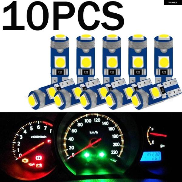 10個 T5 LED 電球 W3W 3030-3SMD LED エアコン ボタン ライト計器LEDライト ダッシュボード ハザード表示 ボタン カスタム パーツ アクセサリーFor Vehicle Brands/Model:Universa...