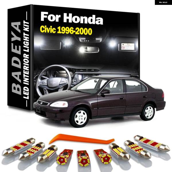 9個 車 トランク ランプ ホンダ シビック 1996 - 00 VI MK6 EJ EK LED 電球 インテリア ドーム マッププレートライトキット カスタム パーツ アクセサリーHigh-concerned chemical:None...